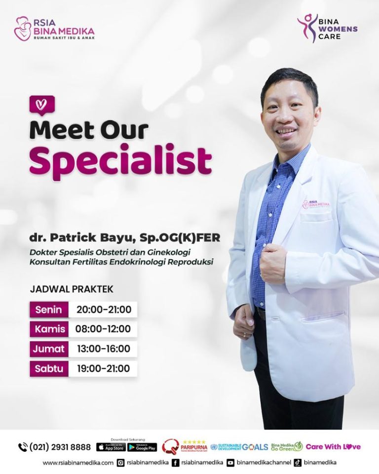 Meet Our Specialist dr. Patrick Bayu, Sp.OG(K)FER - RSIA BINAMEDIKA